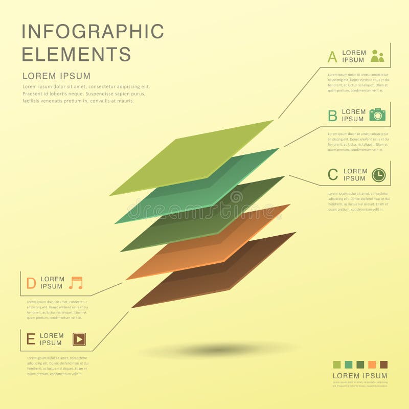 Abstract Layer Chart Infographics Stock Vector - Illustration of modern ...
