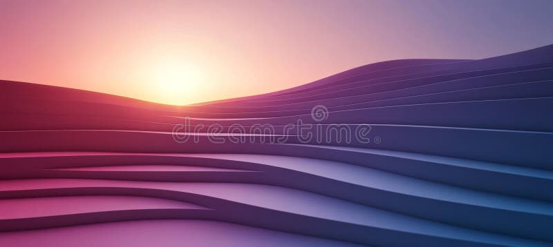 Abstract Layered Background, Sweeping Lines Design Transitioning from ...