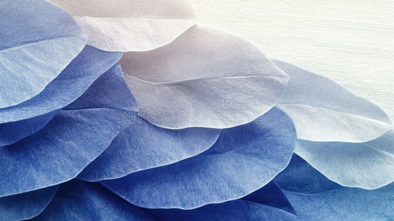 Abstract Layered Blue Leaves Create a Soothing Visual Effect Stock ...