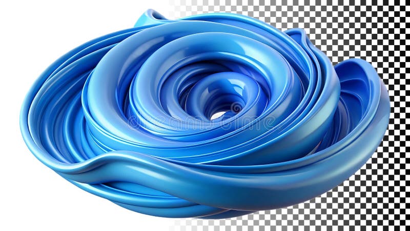 Abstract Layered Blue Swirl Structure Dynamic Fluid Design Element Png ...