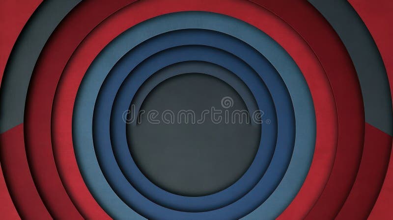 Abstract Layered Circles in Red and Blue Tones, Creating a Modern ...