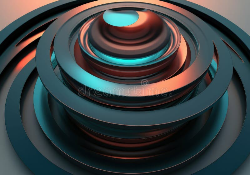 Abstract Layered Circles in Vibrant Colors Creating a Modern Design ...