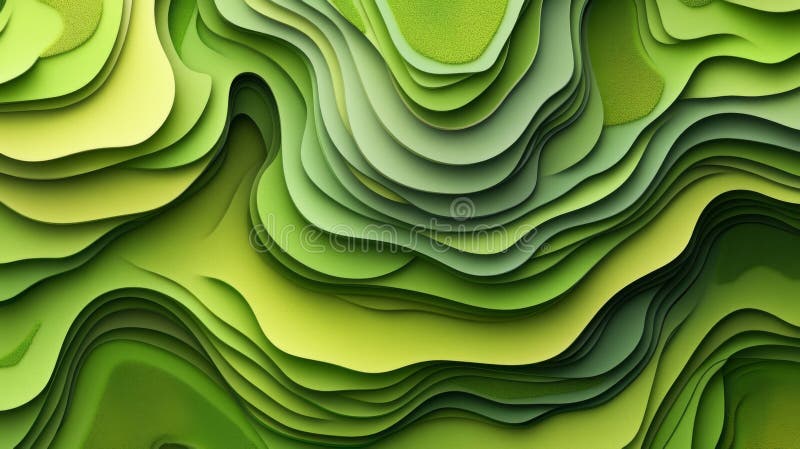Abstract Layered Landscape Terrain Design Stock Illustration ...