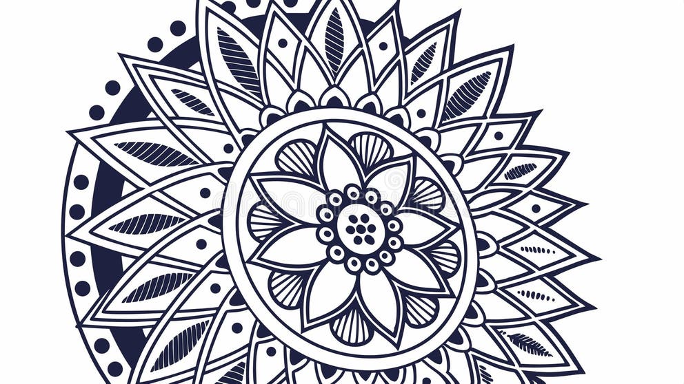 Abstract Layered Mandala Pattern, Intricate Geometric Design. Vector ...