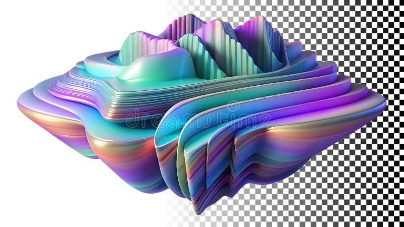 Abstract Layered Mountain Shape, Representing Challenges or Natural ...