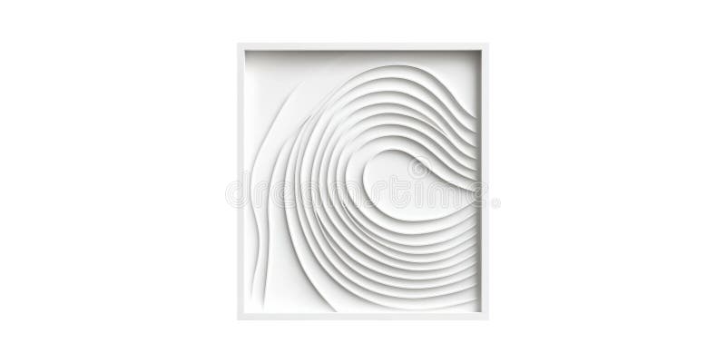 Abstract Layered Paper Art in Rectangular Frame. Minimalist Design and ...
