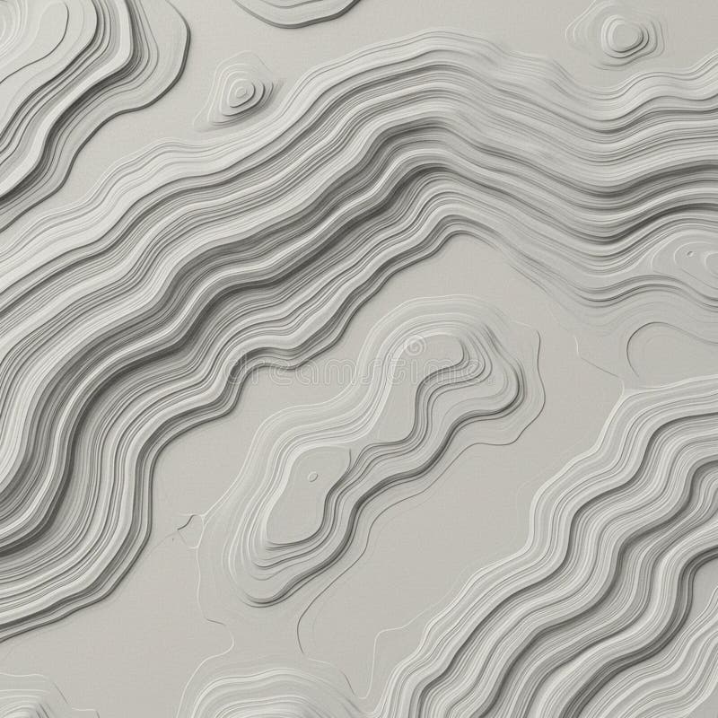 Abstract Layered Pattern Resembling a Topographical Map. Wavy Contours ...