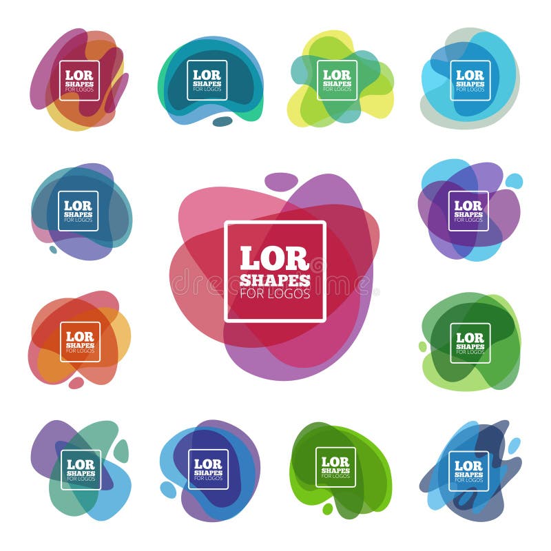 Abstract Layered Shapes Logos Design Stock Illustrations – 16 Abstract ...