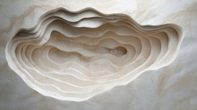Abstract Layered Stone Sculpture Stock Illustration - Illustration of ...