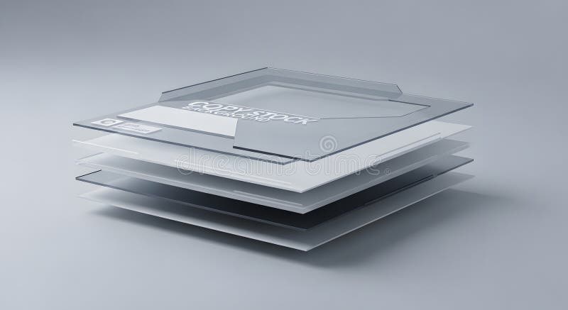 Abstract Layered Structure with Transparent and Opaque Elements Stock ...