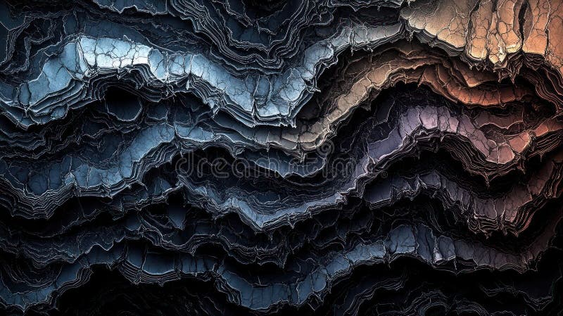 Abstract Layered Texture Resembling Geological Formations with Varying ...