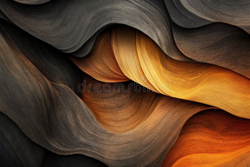 Abstract Layered Textures with Curved Waves in Earthy Tones for Design ...