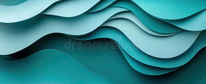 Abstract Teal Wave Layers stock illustration. Illustration of ripple ...
