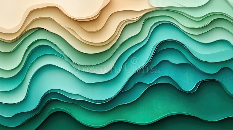 Abstract Layered Waves of Color Background, Design, Blurs Stock ...