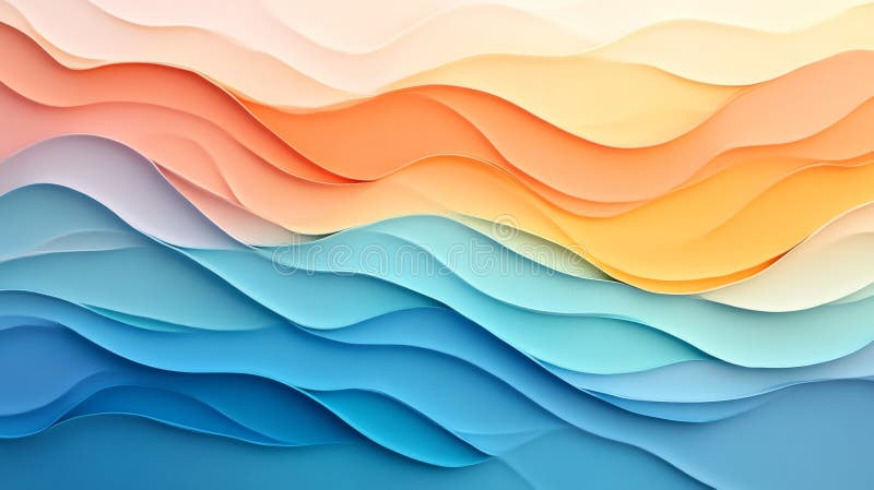 Abstract Layered Waves in Gradient Colors, Modern Design Concept Stock ...