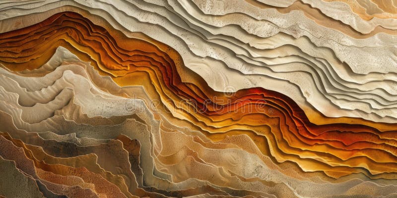 Abstract Layered Waves in Shades of Brown, Beige, and White. Nature ...