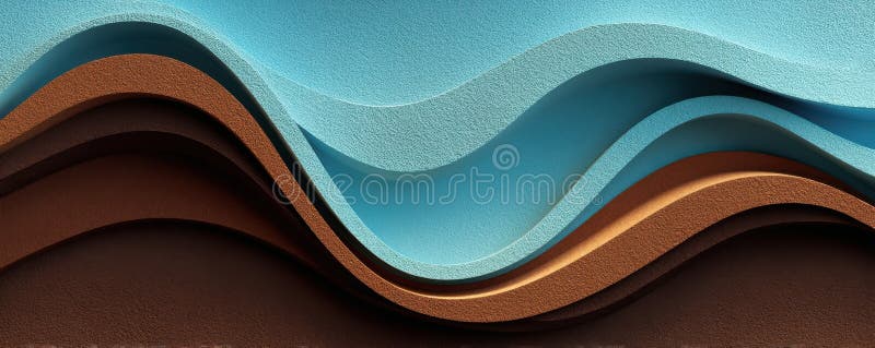 Abstract Layers with Blue and Brown Wavy Patterns and Textures Stock ...