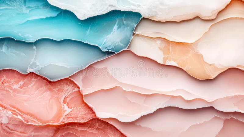 Abstract Layers of Colorful Textures in Soft Tones Stock Illustration ...