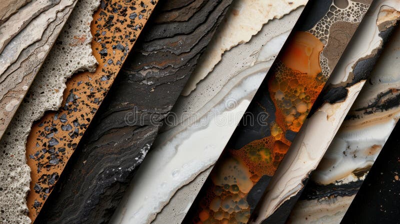 Abstract Layers of Earth Tones and Textures: Natural Geometric Patterns ...