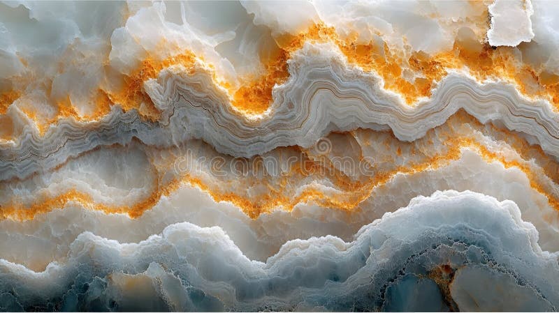 Abstract Layers of Orange and White Stone Texture Stock Illustration ...