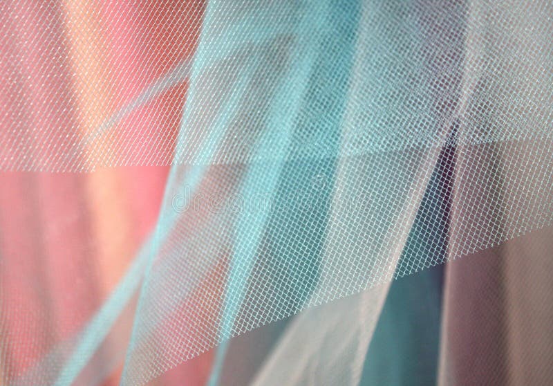 Abstract Layers of Pastel Colored Tulle Fabric Stock Image - Image of ...