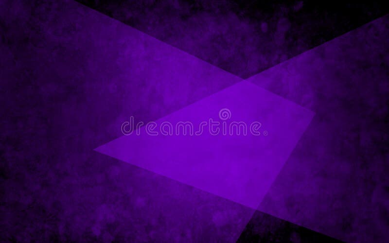 Abstract Layers of Purple Triangles on Textured Black Background in ...