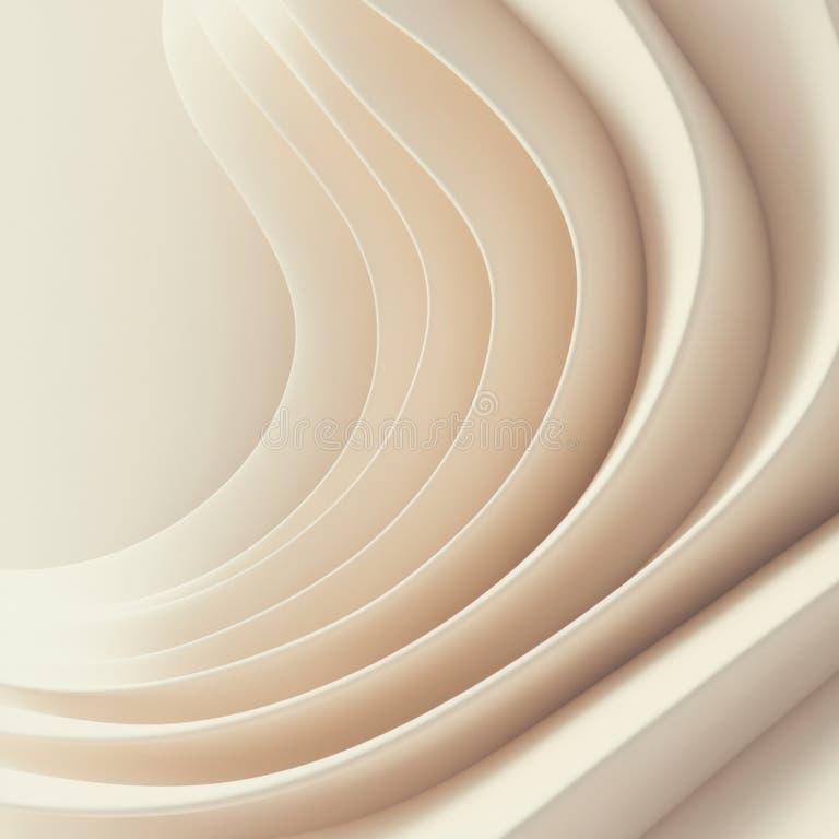 Abstract Layers of Soft Curves and Waves in Light Tones Create a ...