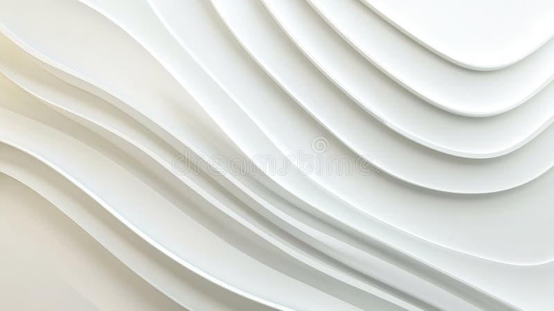 Abstract Layers of Textured White Material Creating a Flowing Pattern ...
