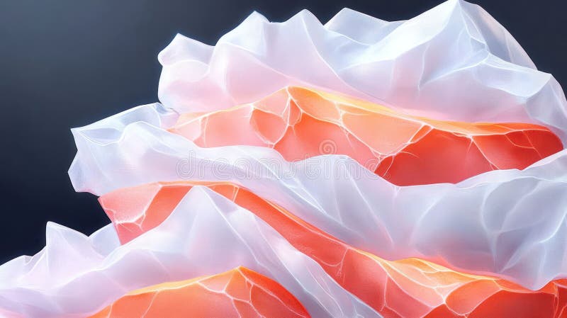 Abstract Layers of Translucent Material with Soft Lighting Effects ...