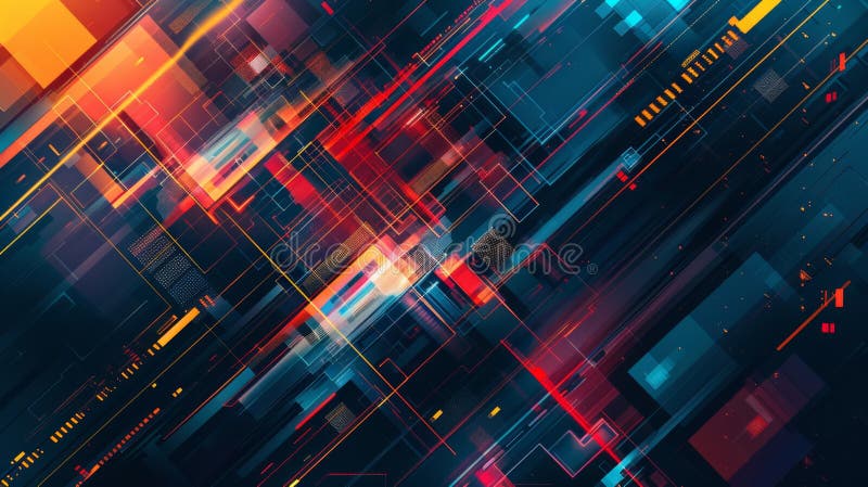 Abstract Layout Inspired by Cyber Safety. Stock Illustration ...
