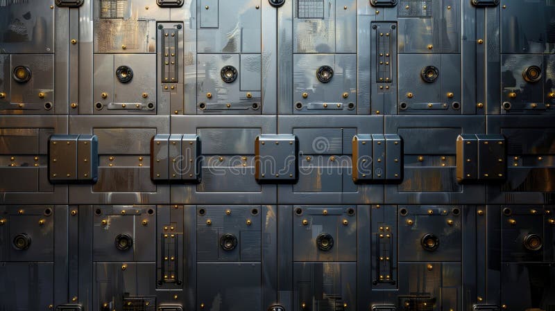 Abstract Layout of Metallic Safes Used As a Modern Security Design ...