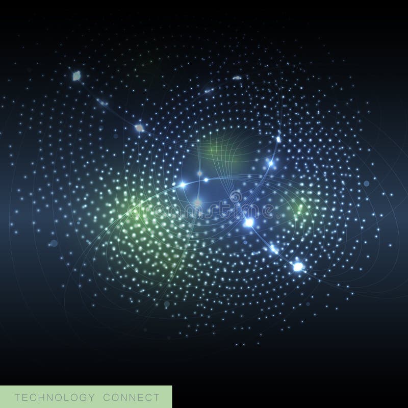 Abstract Layout Template with Circle Design on Dark Background. Symbol ...