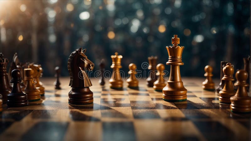 Abstract Leader Success Conceptual Image with Chess King. Generative AI ...