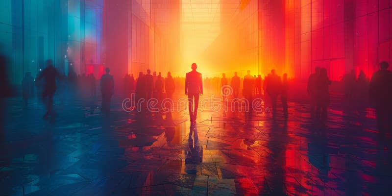 Abstract Leadership Background with Visionary Leader and Strategic ...