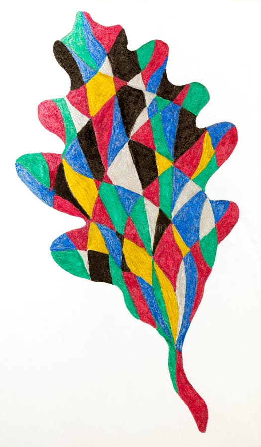 Abstract leaf drawing stock illustration. Illustration of hand - 93369324