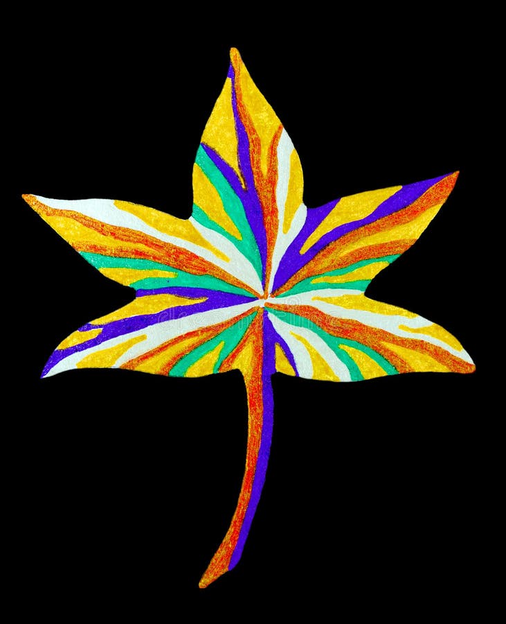 Abstract leaf drawing stock illustration. Illustration of hand - 93369324