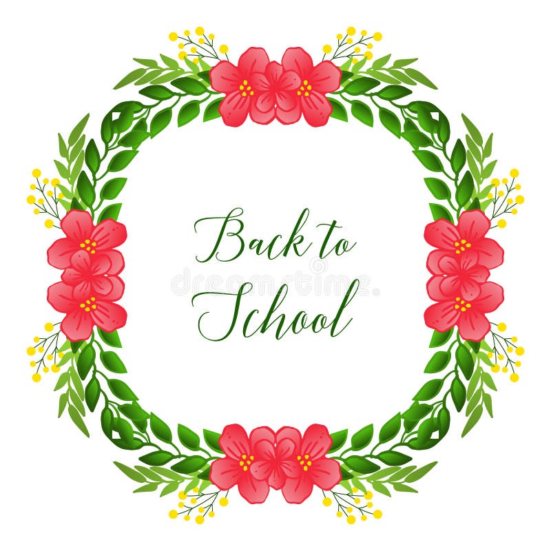 Abstract Leaf Flower Frame, for Decoration of Greeting Card Back To ...