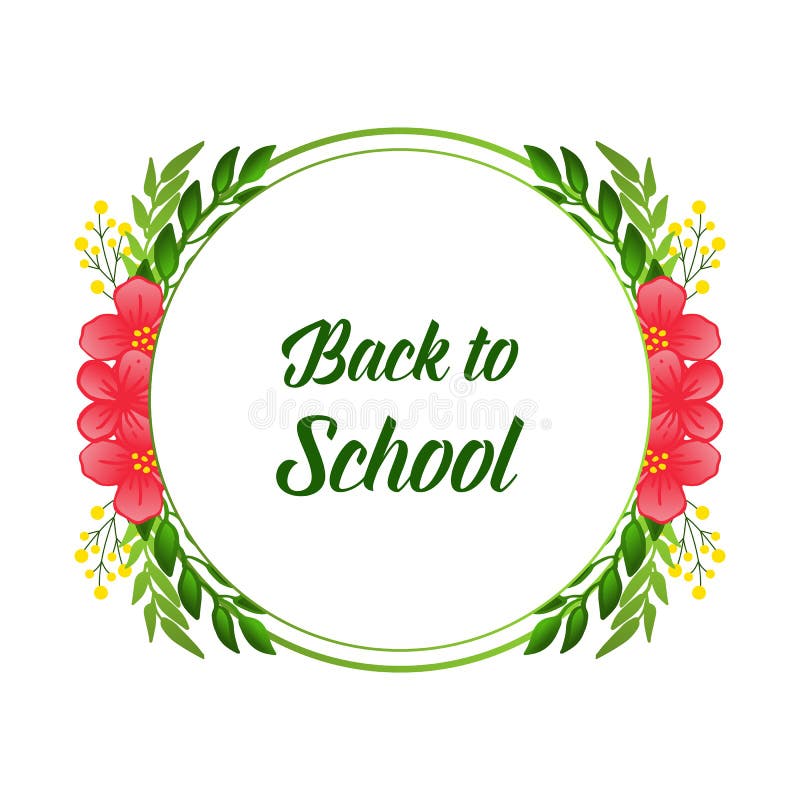 Abstract Leaf Flower Frame, for Decoration of Greeting Card Back To ...