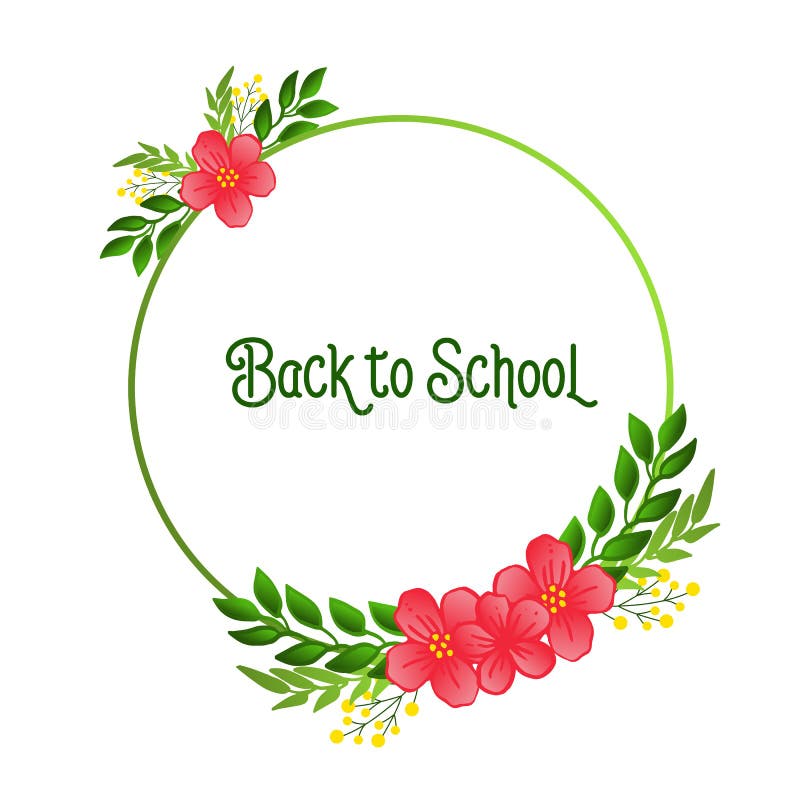 Abstract Leaf Flower Frame, for Decoration of Greeting Card Back To ...