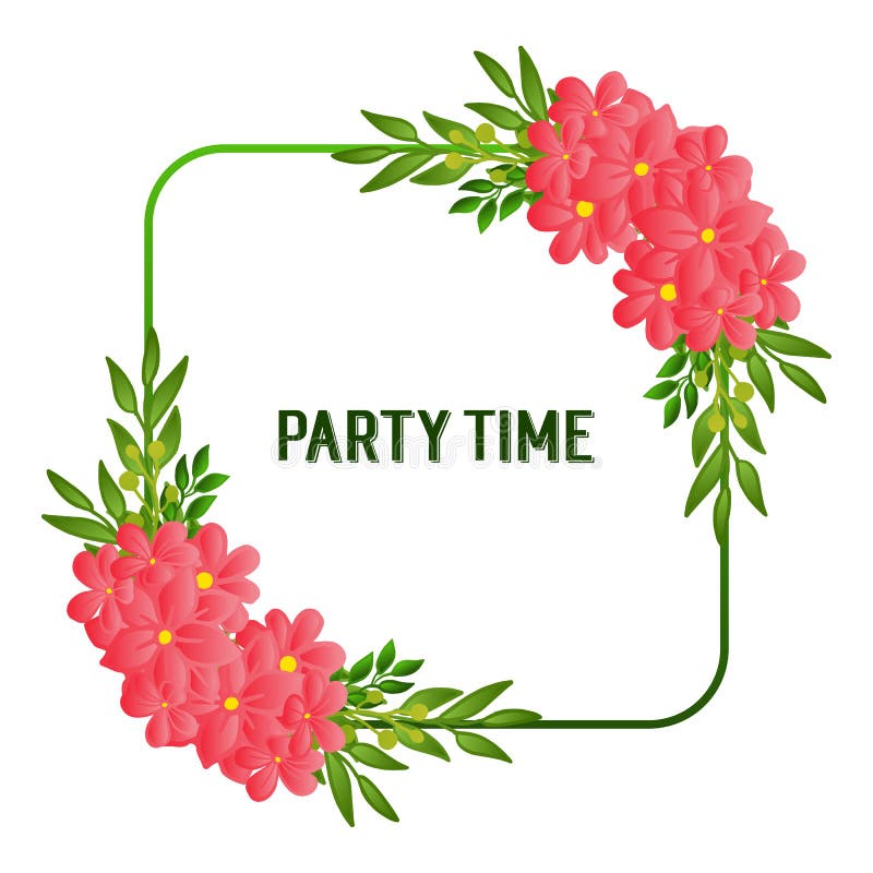 Abstract Leaf Flower Frame, Element on White Backdrop, for Decoration ...