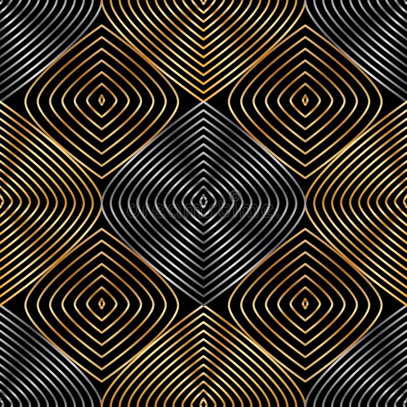 Abstract Leaf Line Vertical Seamless Pattern Stock Vector ...