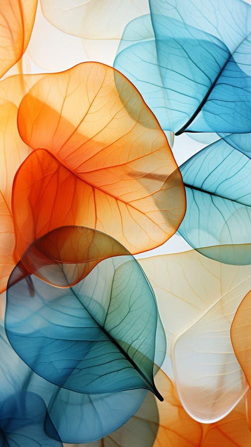 Abstract with Leaf Patterns and Translucent Planes. Luxury Wallpaper ...