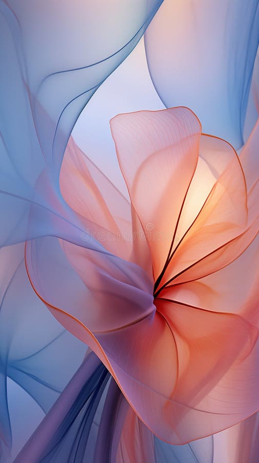 Abstract with Leaf Patterns and Translucent Planes. Luxury Wallpaper ...