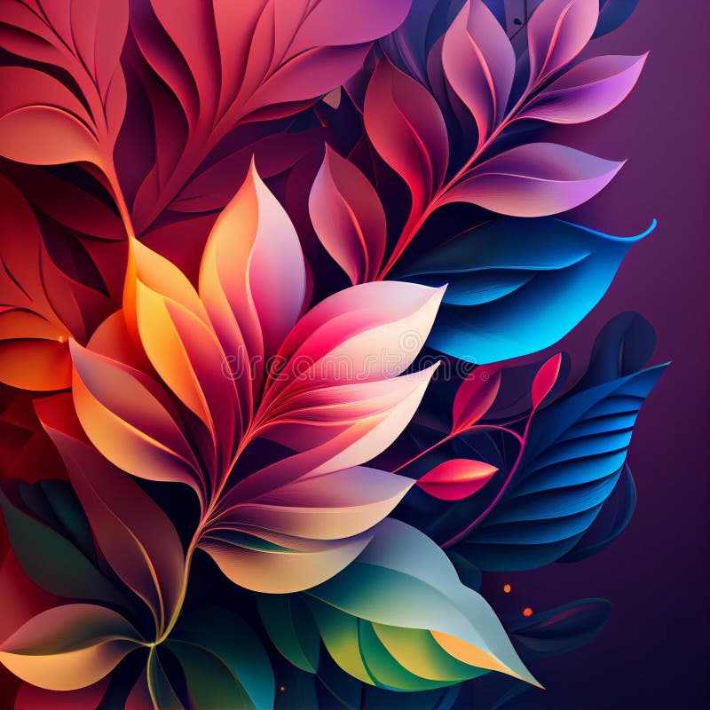 Abstract Leaf Soft Gradient Wallpaper Stock Illustration - Illustration ...