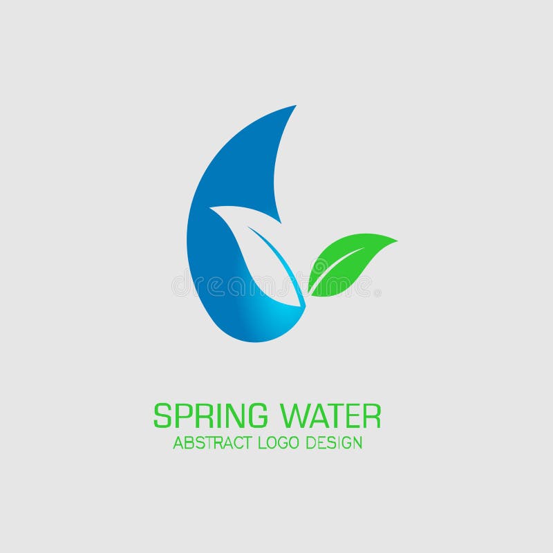 Spring Water Logo Vector Design Stock Vector - Illustration of element ...