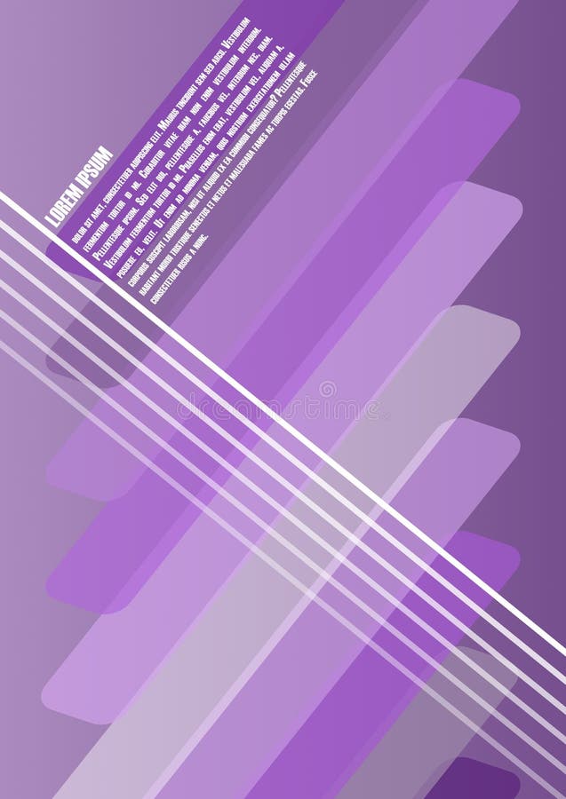 Abstract Leaflet, Flyer, Poster or Bill Template in Trendy Purple ...