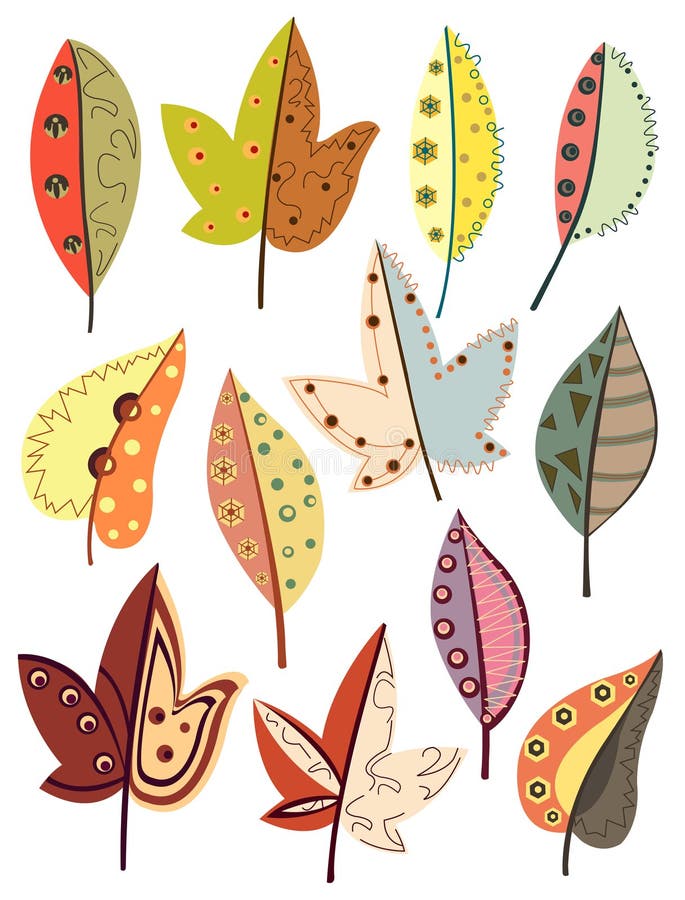 Abstract leaves stock vector. Illustration of ornament - 27029229