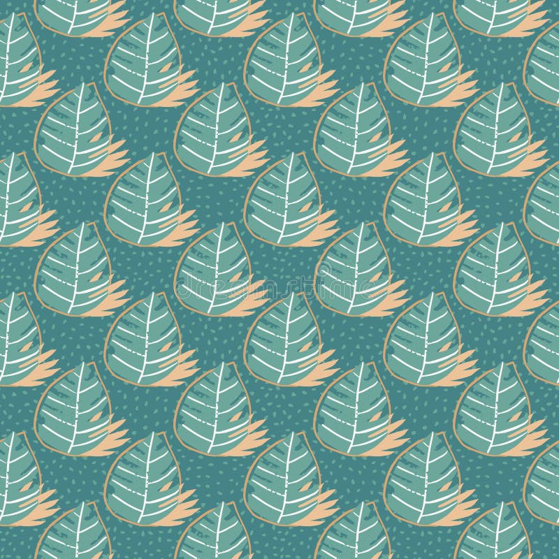 Abstract Leaves Seamless Pattern. Abstract Leaf Endless Wallpaper Stock ...