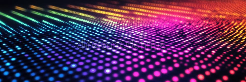 Abstract Led Light Pattern with Vibrant Colors and Digital Waveforms ...