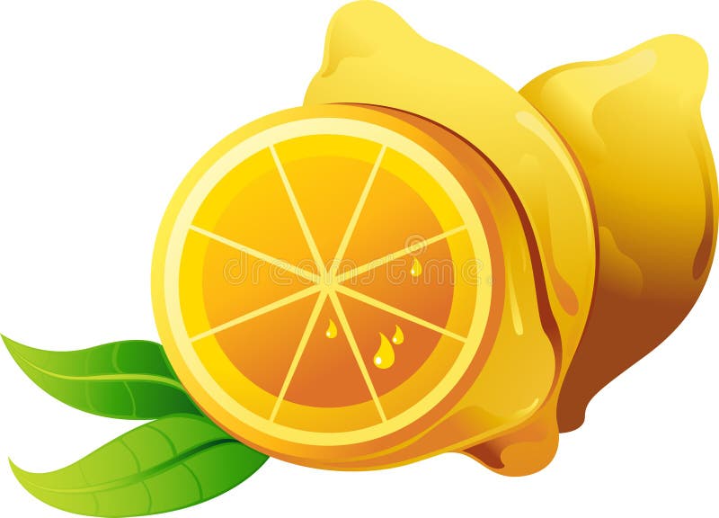 Abstract Lemon stock illustration. Illustration of leaf - 44619295